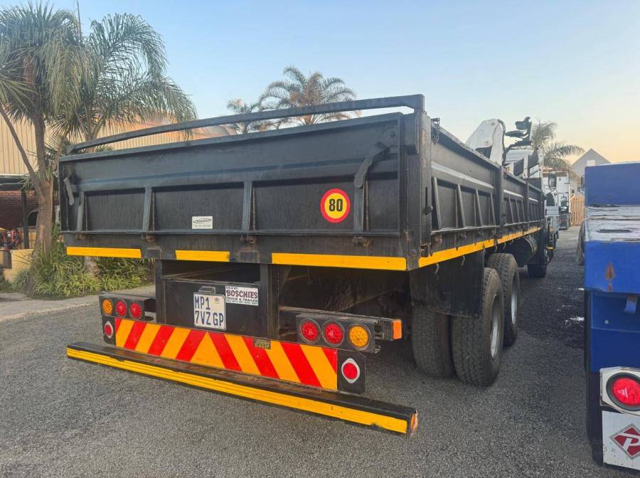 Mercedes Benz Powerliner 26-29 with 12 Ton Crane and dropside body 6x4 ...